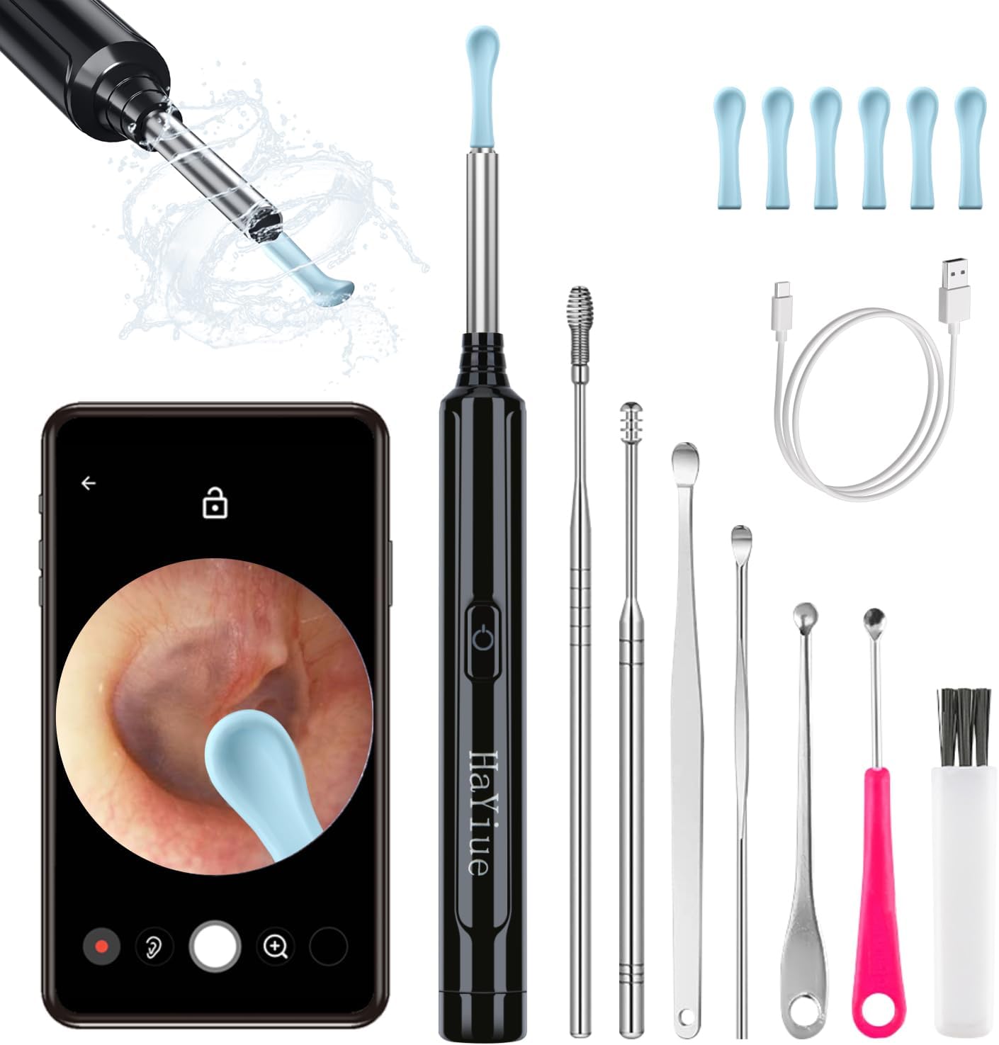 Amazon.com: Ear Wax Removal with Camera, Earwax Remover Tool, 1296P FHD ...