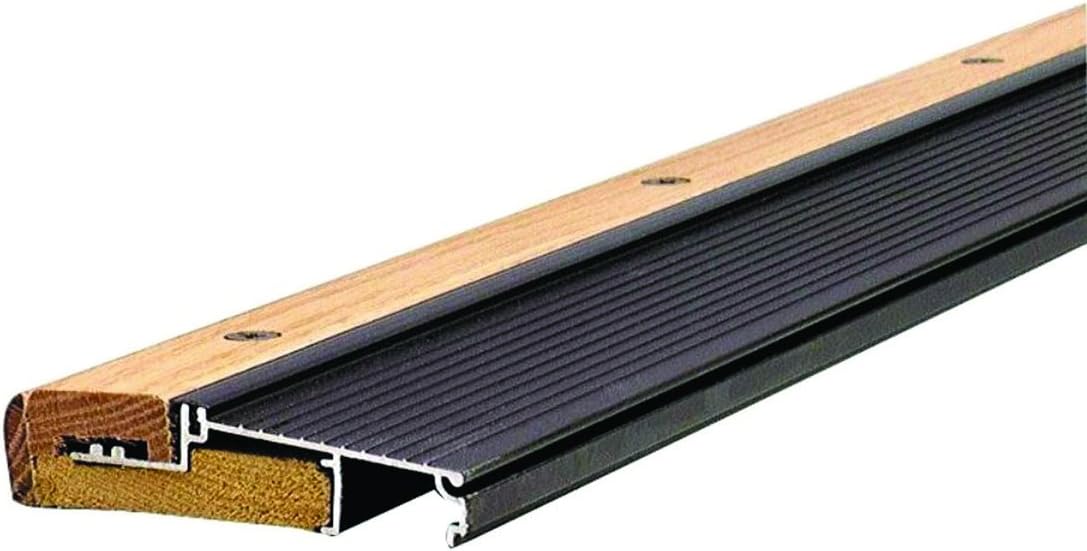 Adjustable 4-9/16" Wide Aluminum and Hardwood Inswing Door Threshold ...