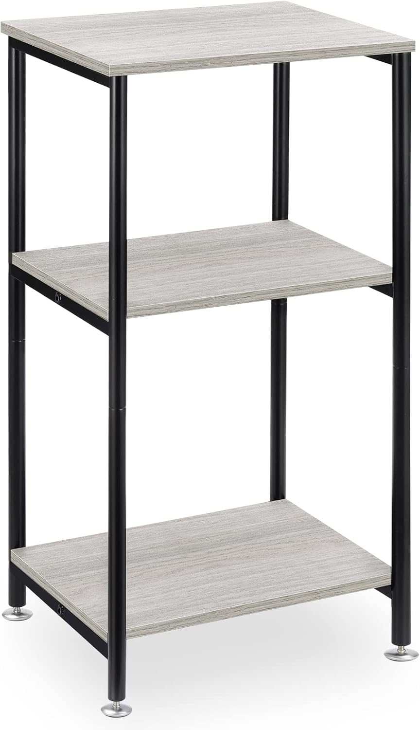 MOOACE Tall End Table, 3 Tier Small Side Table with Storage Shelf ...