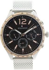 Amazon | トミーヒルフィガー TOMMY HILFIGER 腕時計 メンズ 1791466 クォーツ ブラック シルバー[逆輸入品 ...