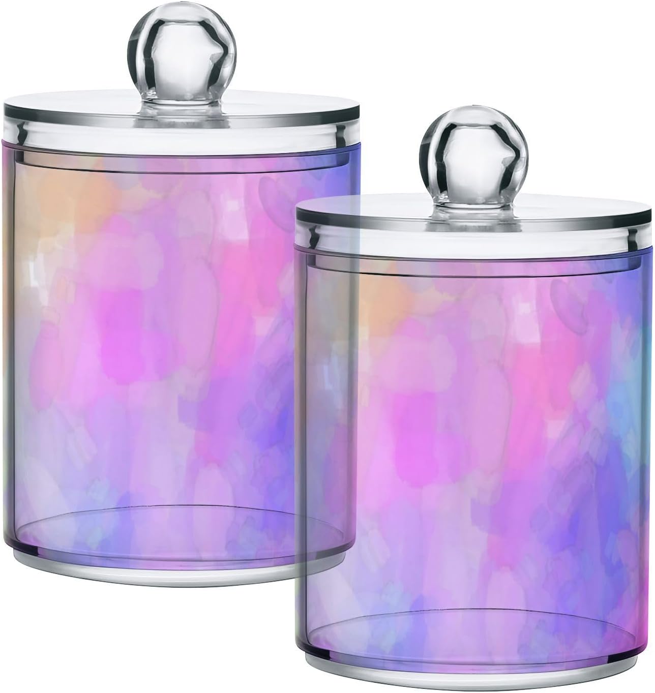 Amazon.com: ALAZA 4 Pack Qtip Holder Dispenser Rainbow Tie Dye ...