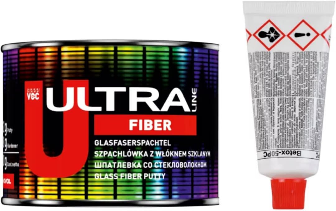 Novol ULTRA FIBER Fibreglass Body Filler REINFORCED Glass Putty HIGH ...