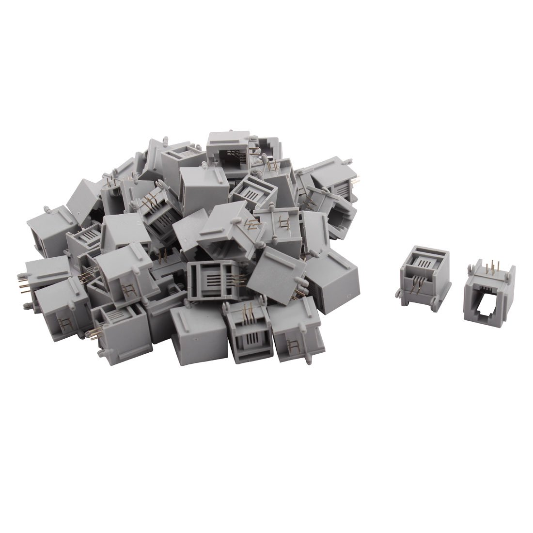 Generic RJ11 4P4C Telephone Modem Modular PCB Jacks Sockets Connectors ...