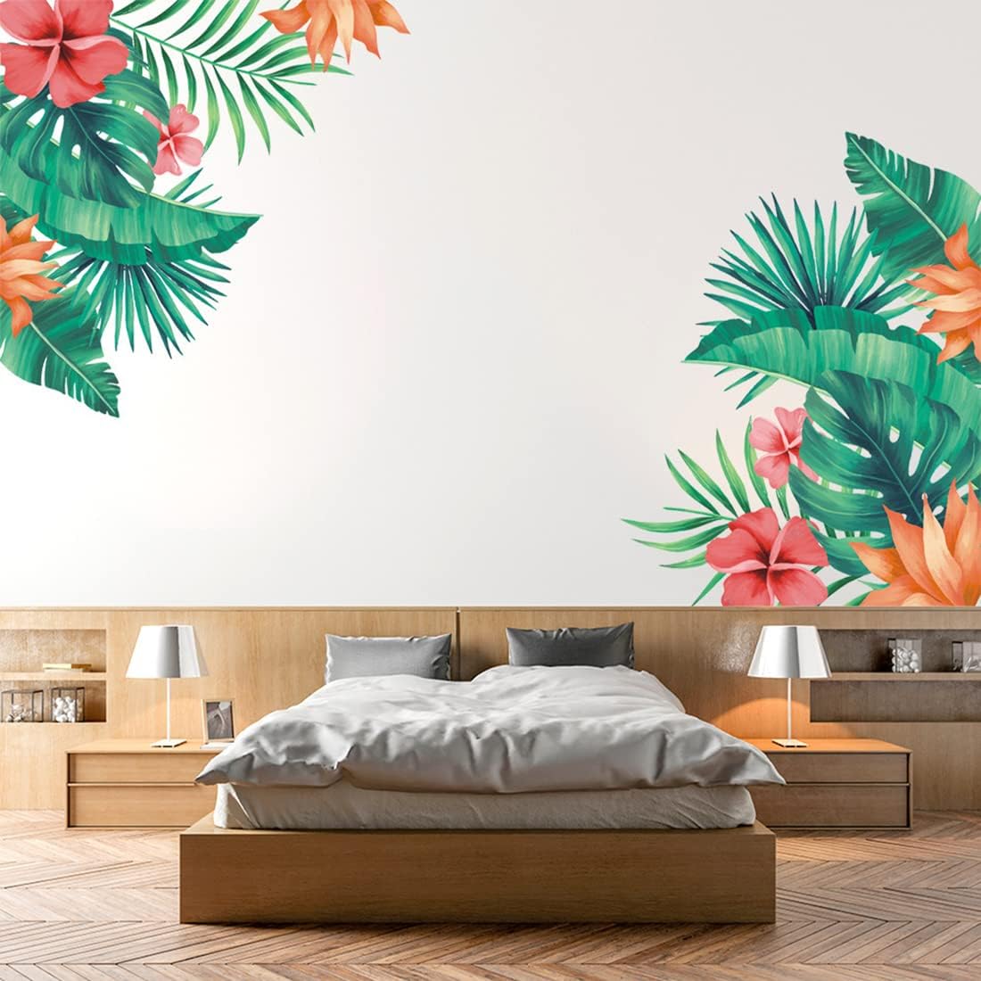Amazon.com: Buer Homie Wall Stickers, Green Plants Decals, Green Palm ...