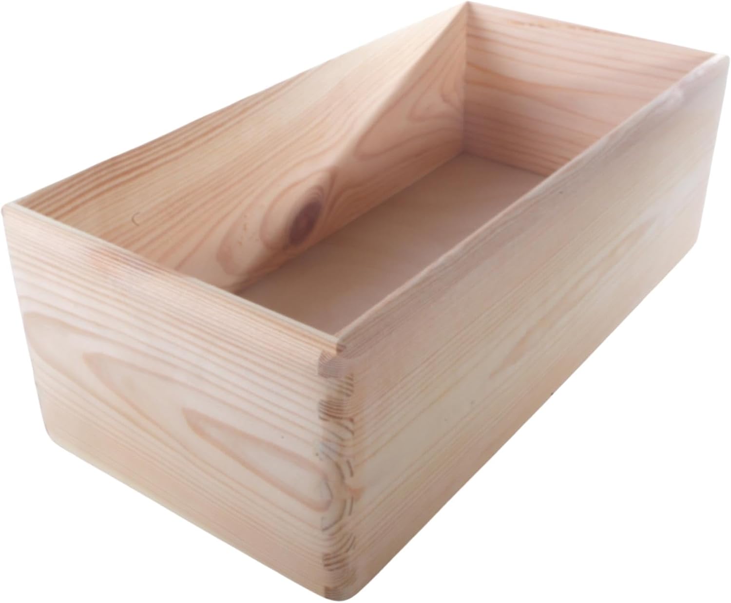 WooDeeDoo Wooden Rectangle Storage Crate Box | 40 x 20 x 13 cm | Oblong ...