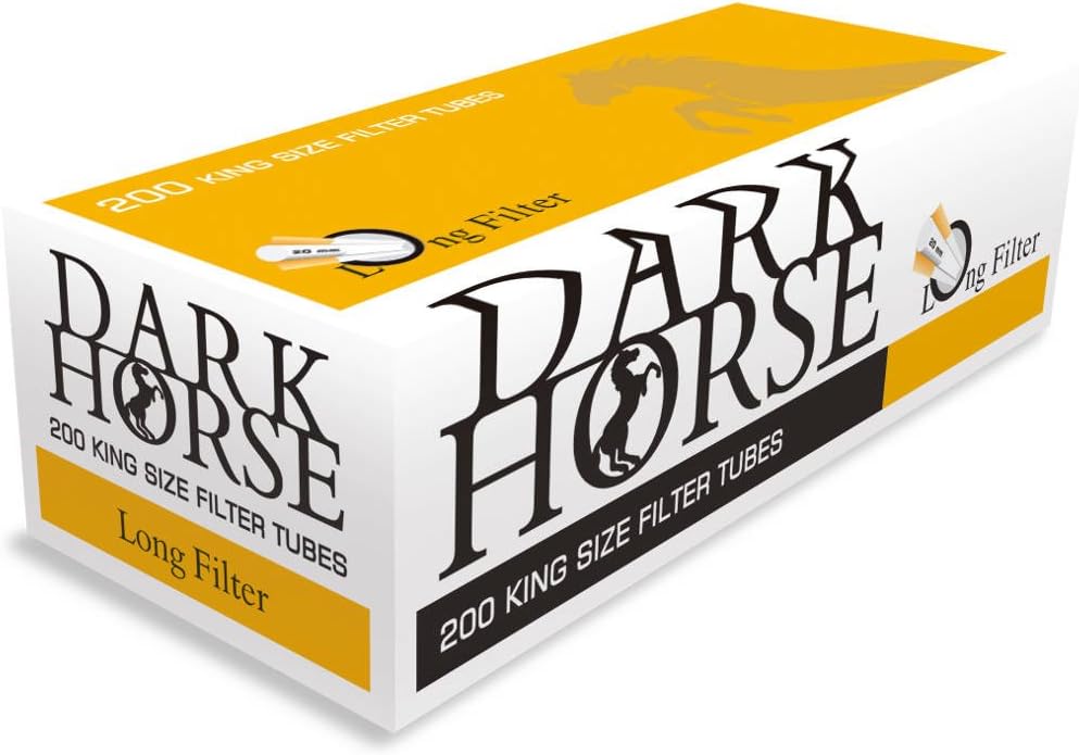 Amazon.com: Dark Horse Long Filter Cigarette Tubes 5 Boxes (1000 Tubes ...