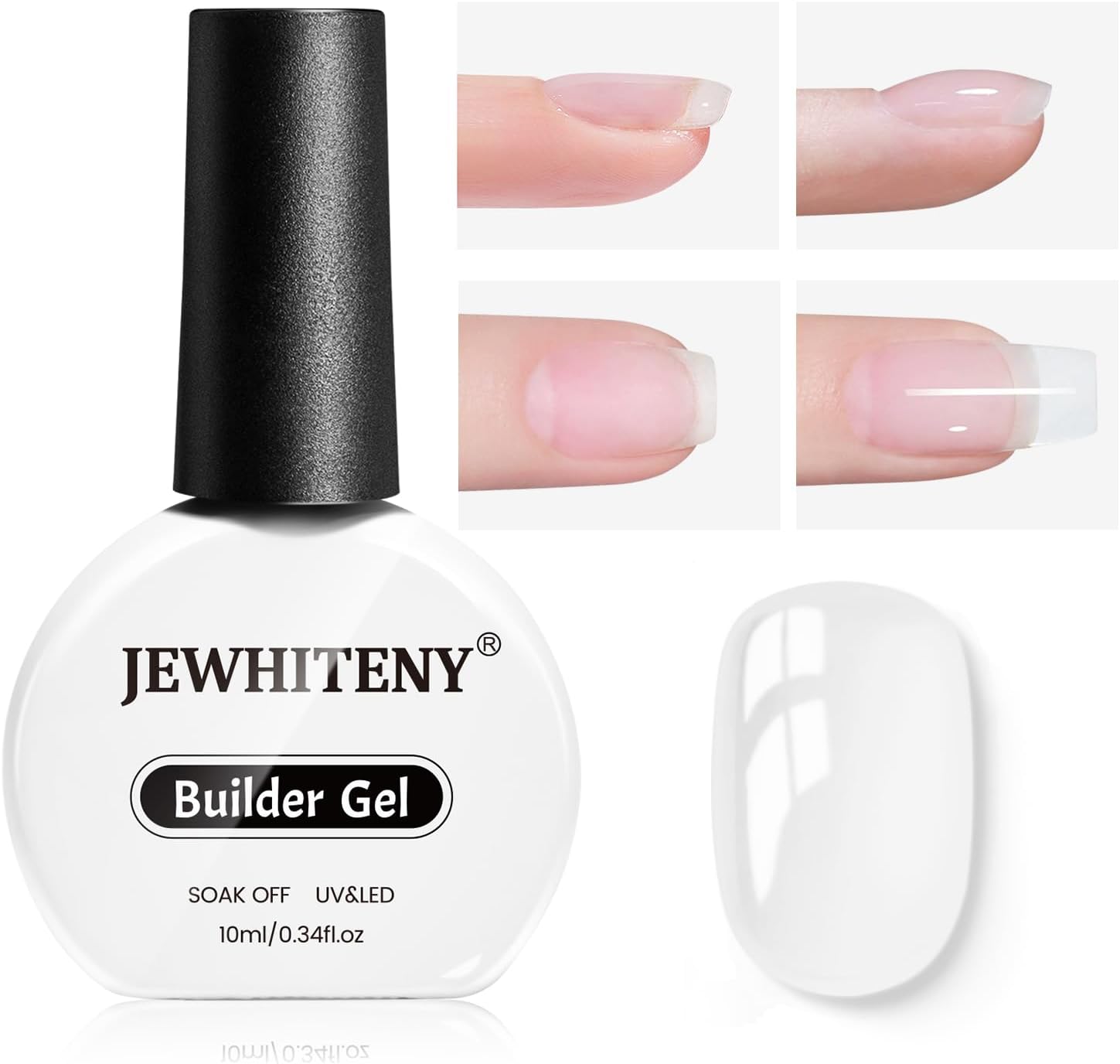 Amazon.com : JEWHITENY 10ML Builder Gel Nails Clear Nail Extension Gel ...