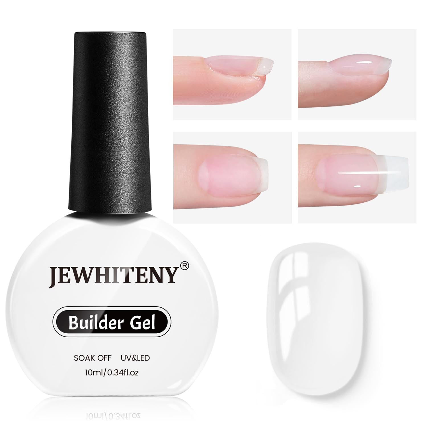 Amazon.com : JEWHITENY 10ML Builder Gel Nails Clear Nail Extension Gel ...
