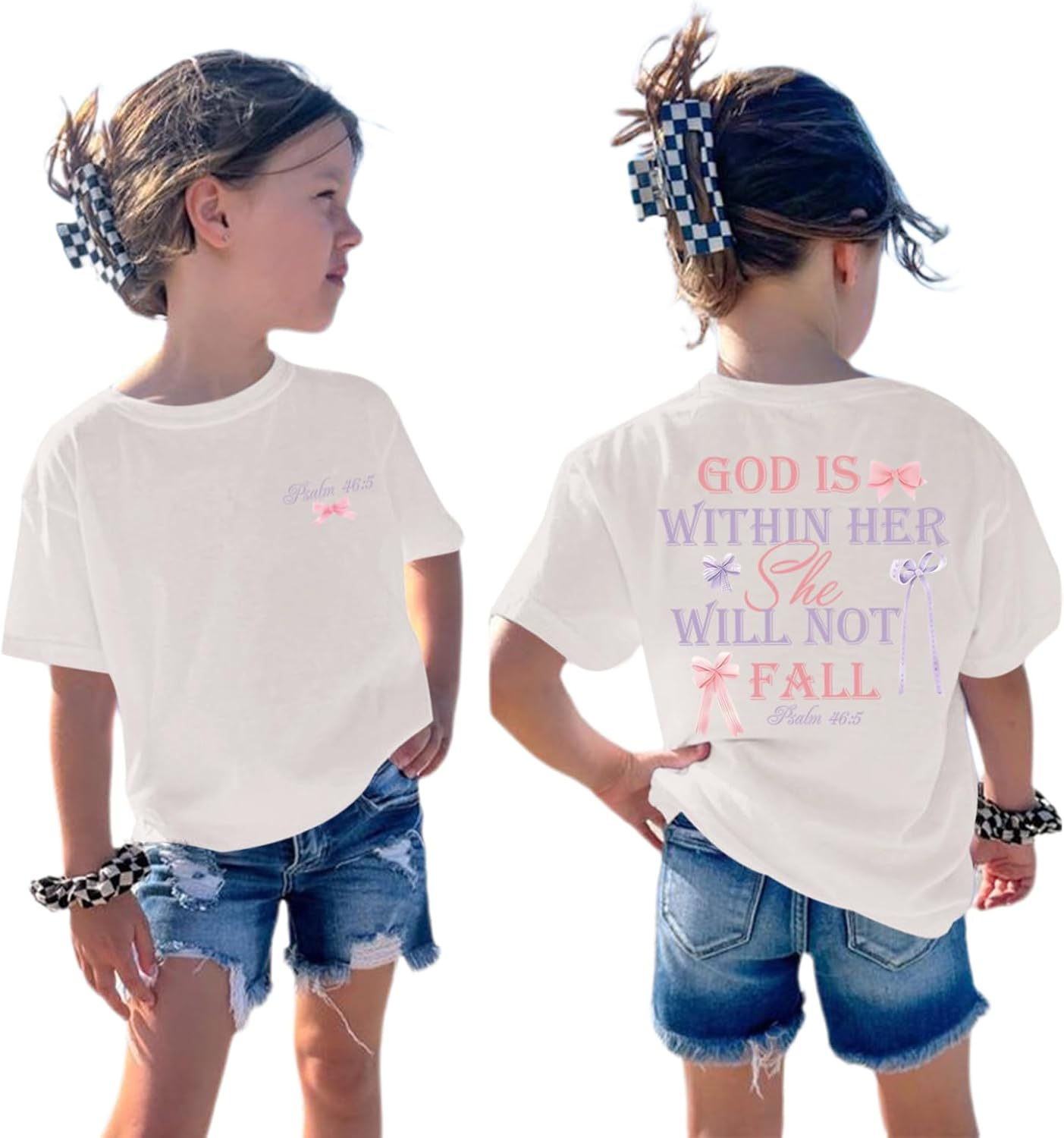 Amazon.com: Zoemghc Girls Christian Tees God is Within Her Jesus Shirt ...
