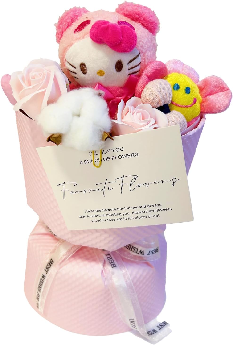 Amazon.com: Handmade Kawaii Animal Plush Doll Bouquet, Scented Soap ...