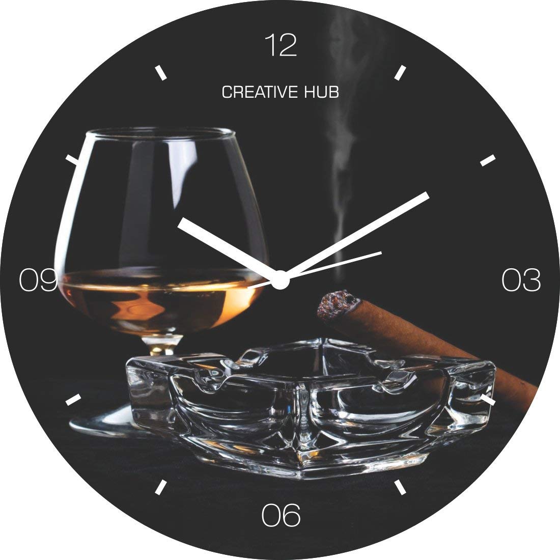 Buy Creative Hub Décor Drink & Cigar Wall Clock Online at Low Prices in ...