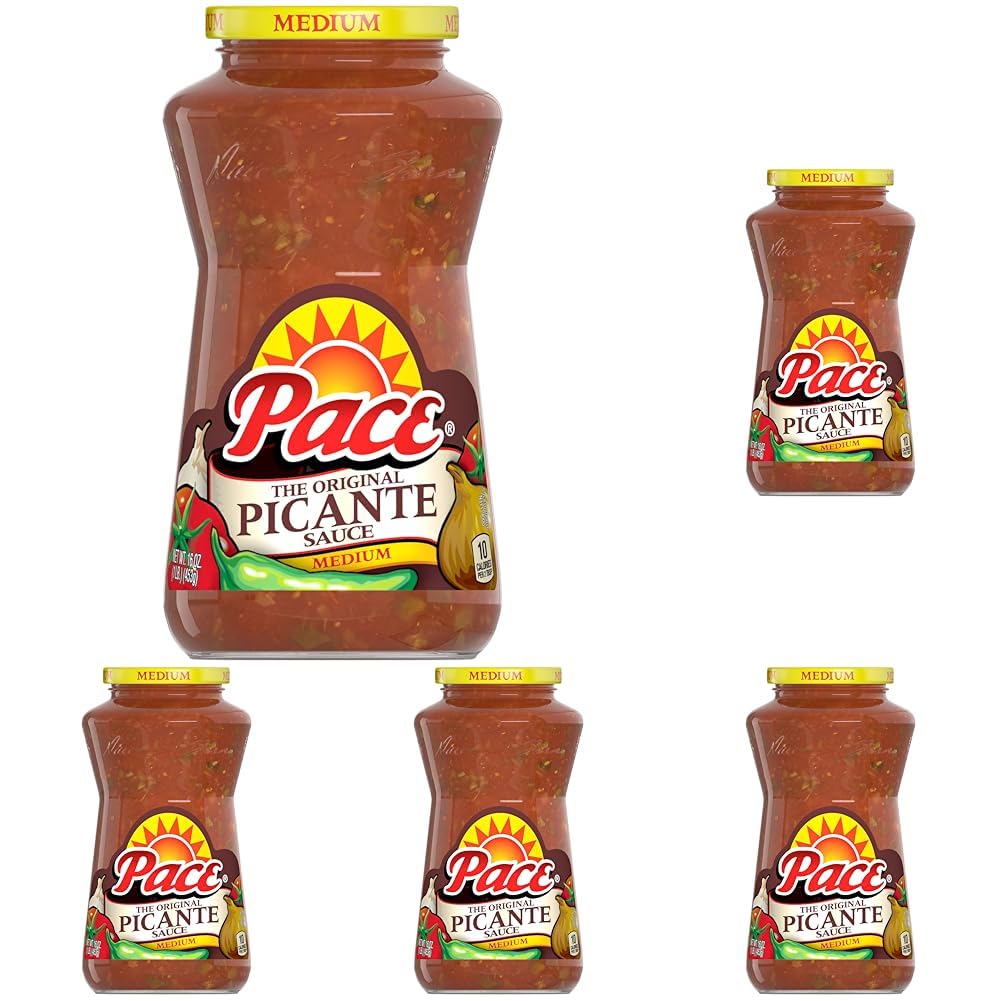 Amazon.com : Pace Medium Picante Sauce, 16 oz Jar (Pack of 5) : Grocery ...