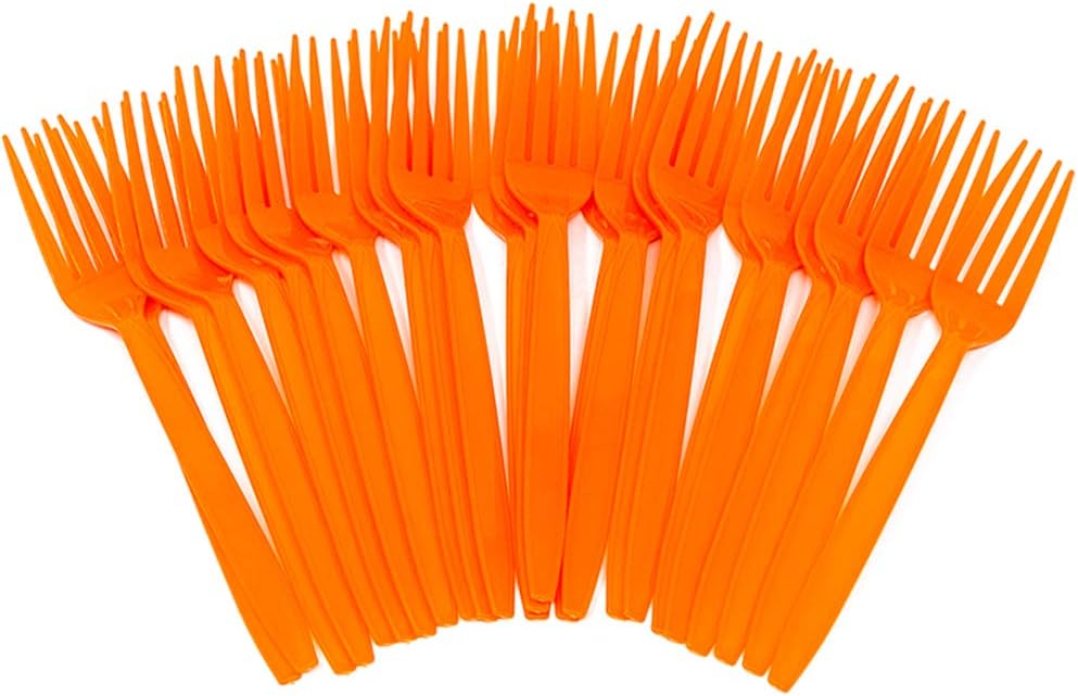 Amazon.com: Orange Peel Plastic Heavy Weight Assorted Cutlery Set (24 ...