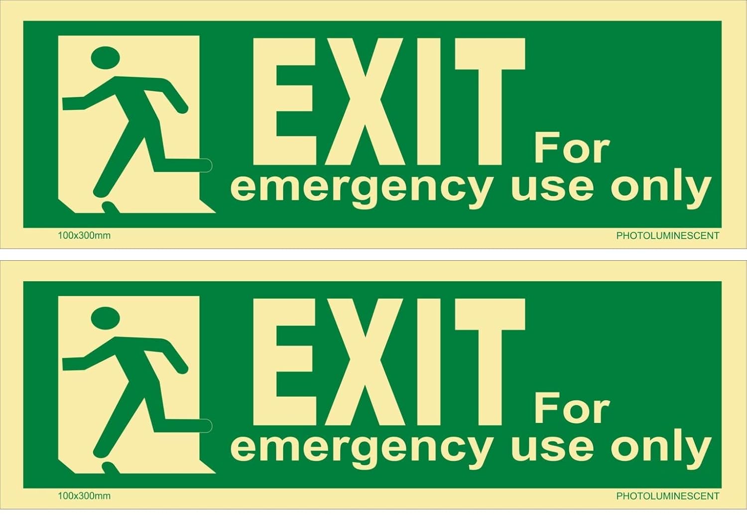 K T I® Auto Glow Signage for EMERGENCY EXIT USE Sign Board, High Glow ...