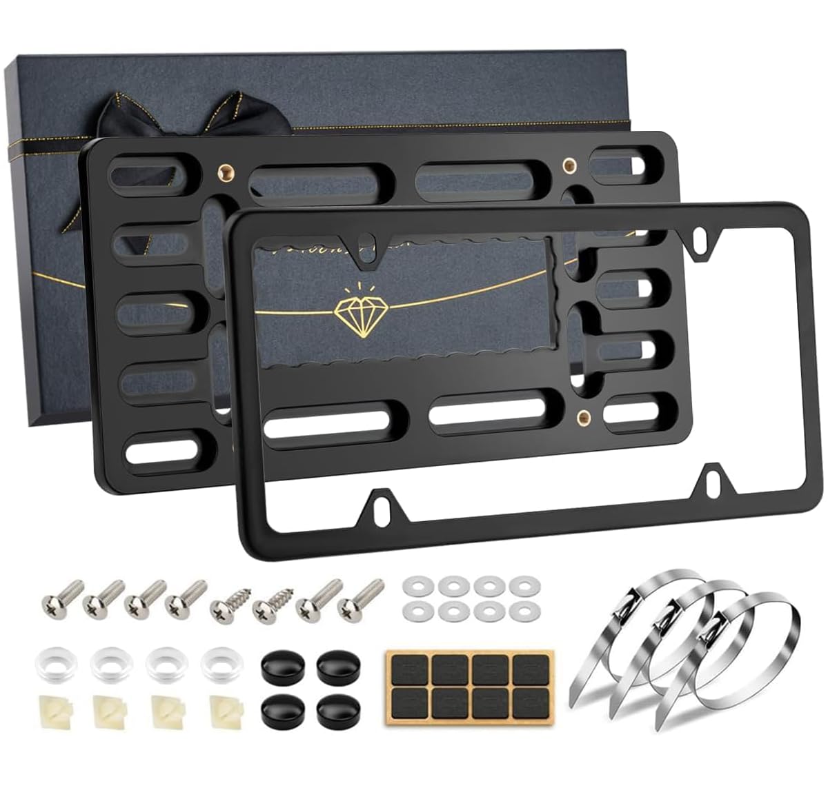 Amazon.com: XCLPF Front License Plate Bracket,No Drill License Plate ...