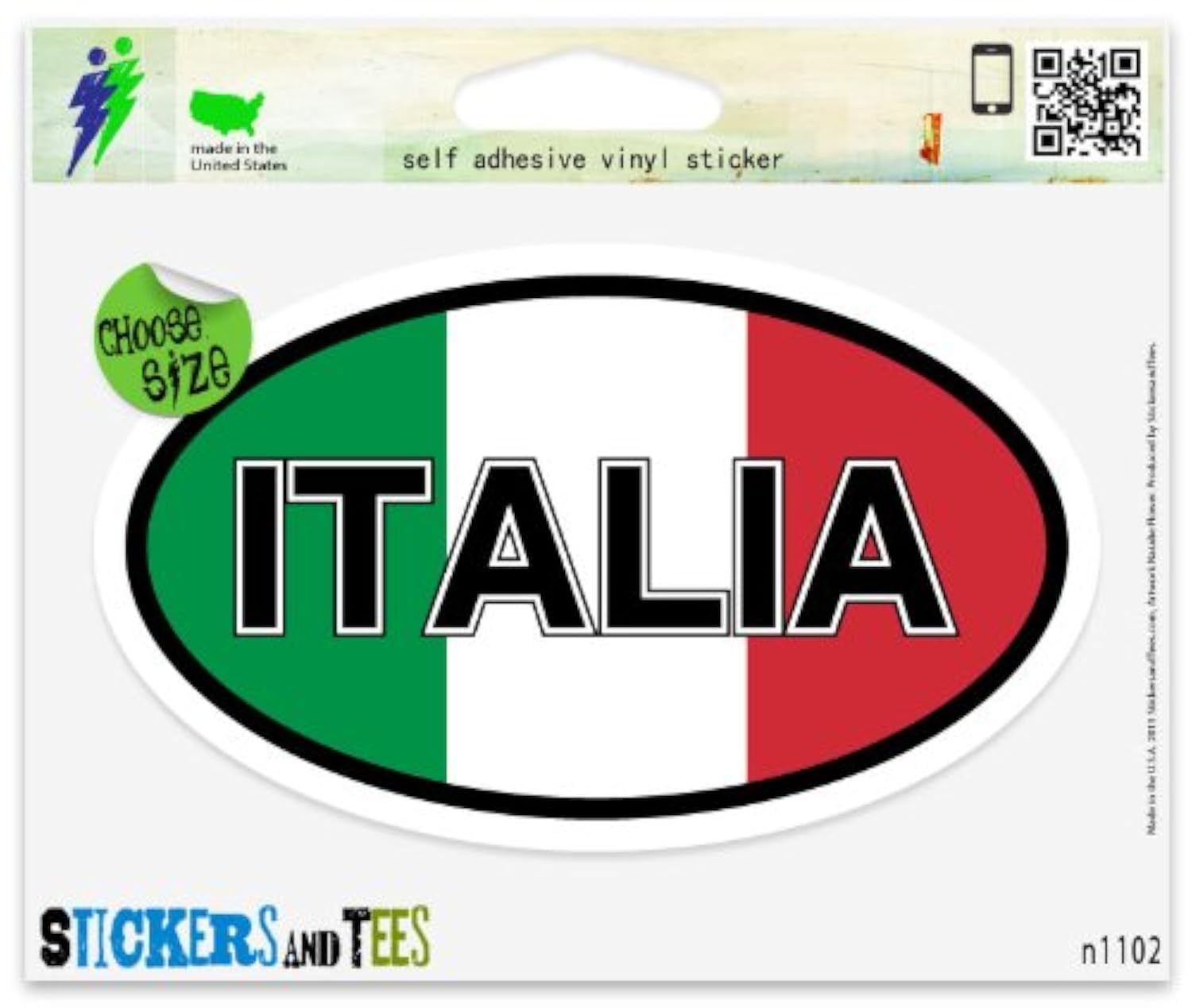 Italian Flag Bumper Stickers Car Stickers Italian Flag Striped Car