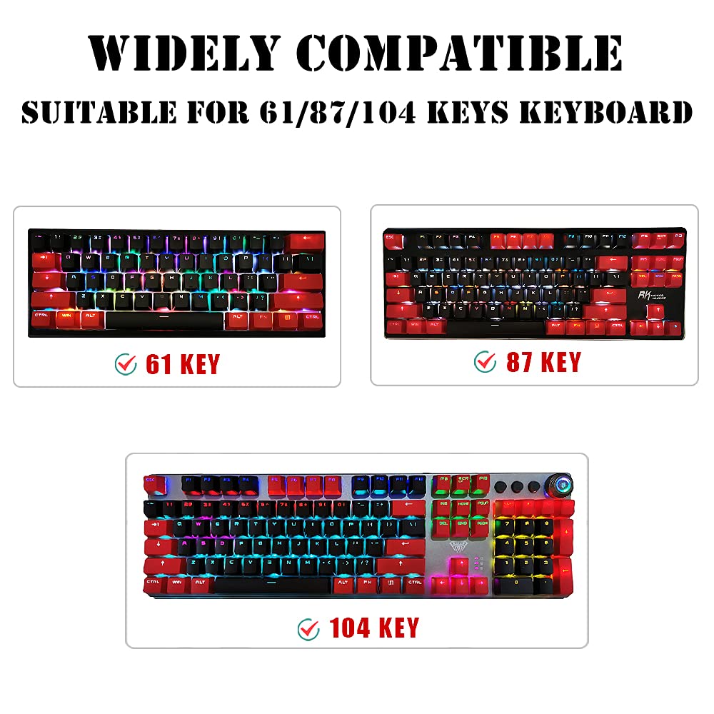 XVX Keycaps 60 Percent,red Keycaps Set Color Double Shot Backlit OEM ...