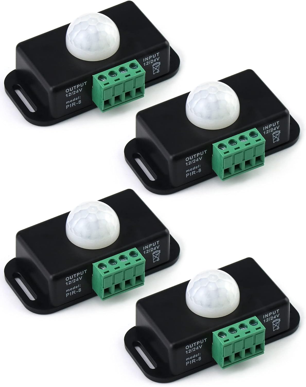 QWORK Motion Sensor LED Switch (4 Pack) with Timer Function, 12-24V, 6A ...