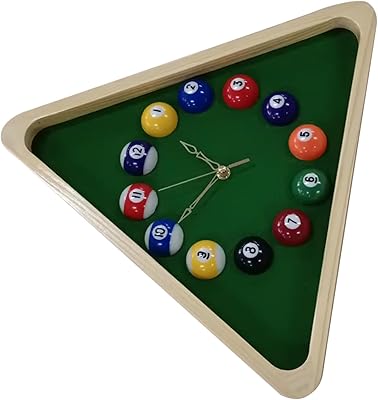 Amazon.com: Yuanhe Billiards Pool Ball Clock - 14Inch Triangle Pool ...