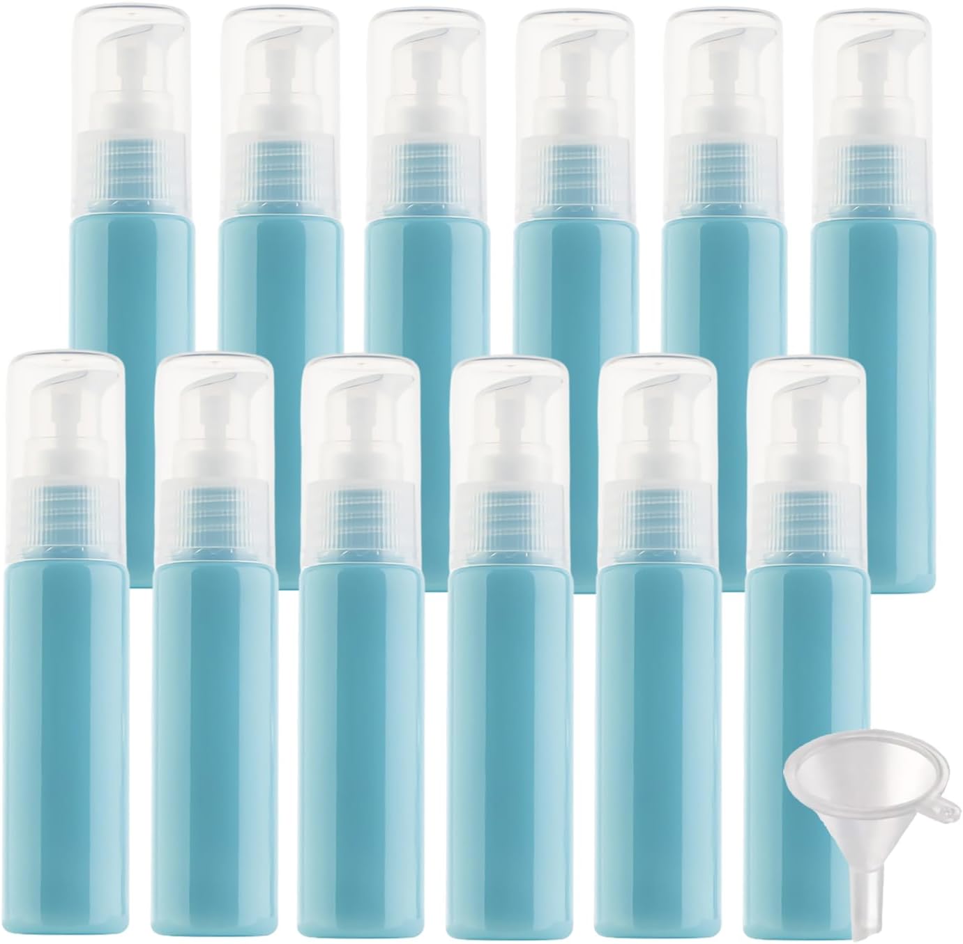 BPZXL Pack of 20, Empty 30ml Refillable Blue Plastic Pump Bottles ...