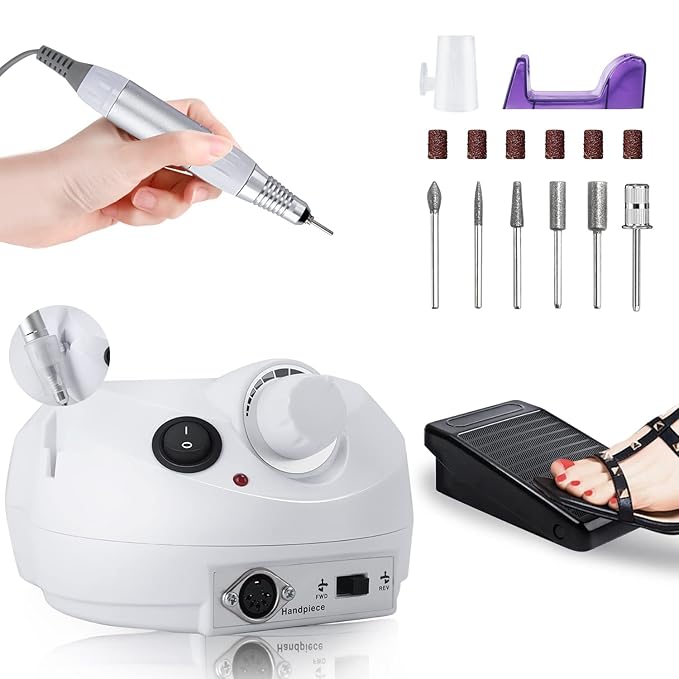 Amazon.com: CoFashion Acrylic Nail Drill-Electric Nail Drill 30000 RPM ...