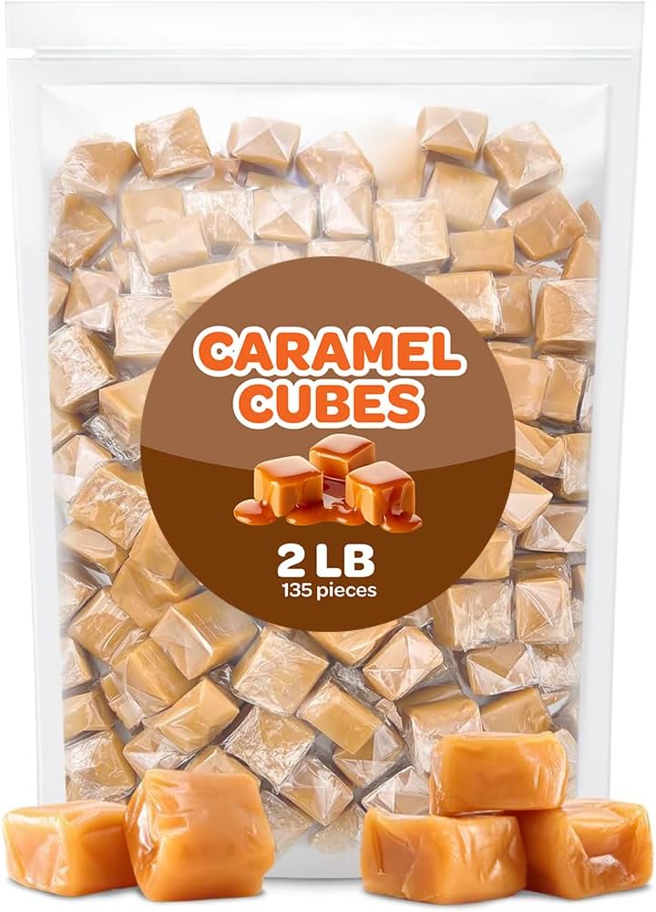 Amazon.com : Caramel Cubes Candy - 2 Pound Bulk Pack (About 135 Count ...