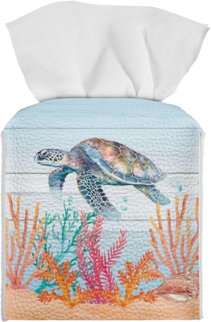 Amazon.com: Pzuqiu 3D Sea Turtle Tissue Box Holder Napkin Paper ...