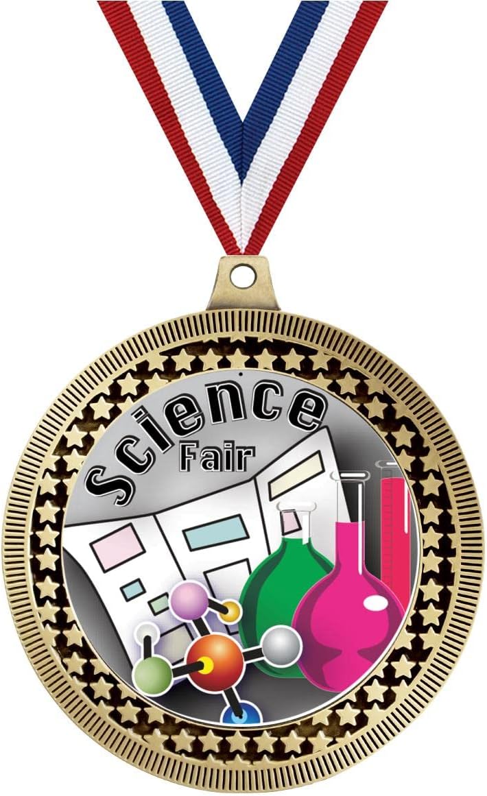Amazon.com : 2.75" Science Fair Medal Award, Gold Vega Science Fair ...