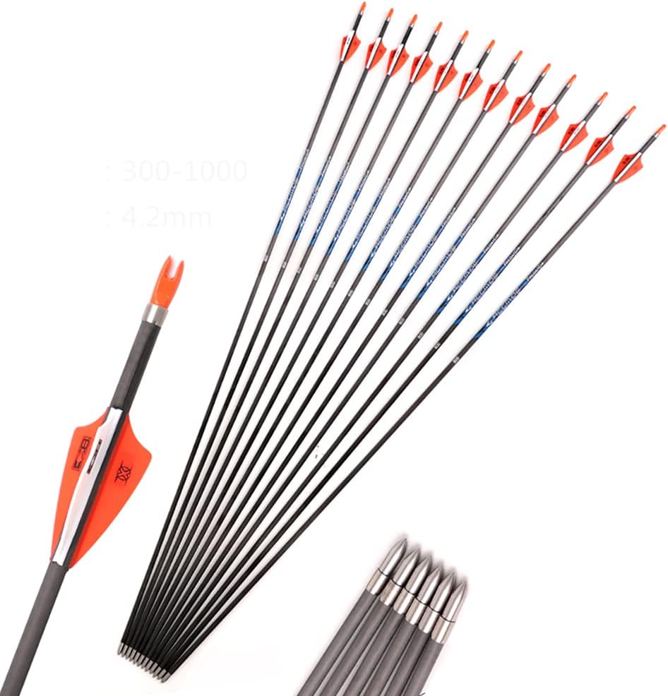 ACCMOS Bogenschießen Jagd Übungspfeil Spine 350 ID 4,2 mm Pfeil aus ...