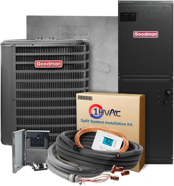 Amazon.com: Goodman 15.2 SEER2 4 Ton Heat Pump & Air Handler Split ...