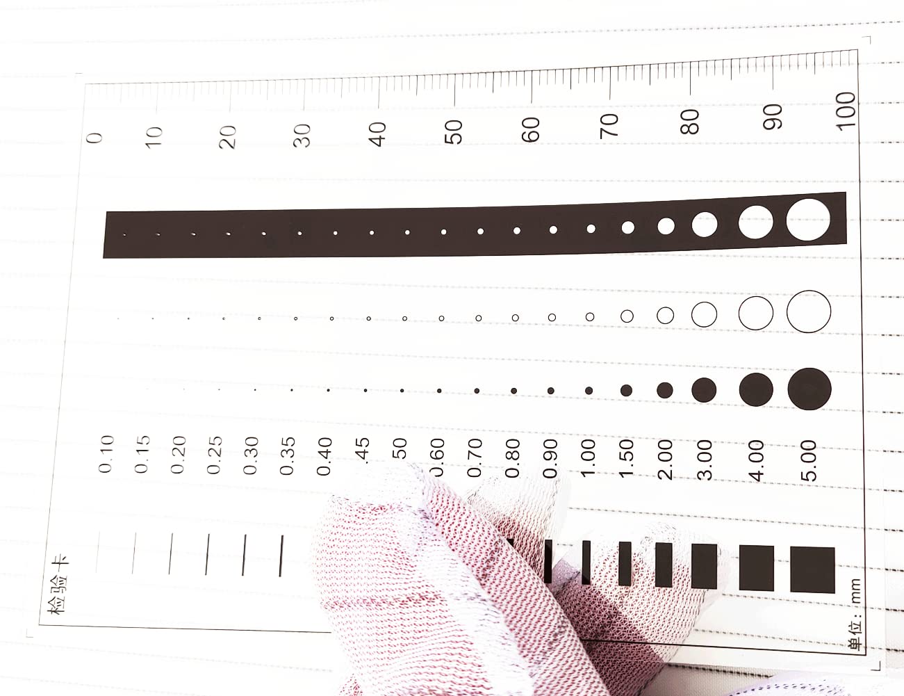 Flaw SEC Size Estimation Chart Dirt Test Gauge for Dot and Line Defects ...
