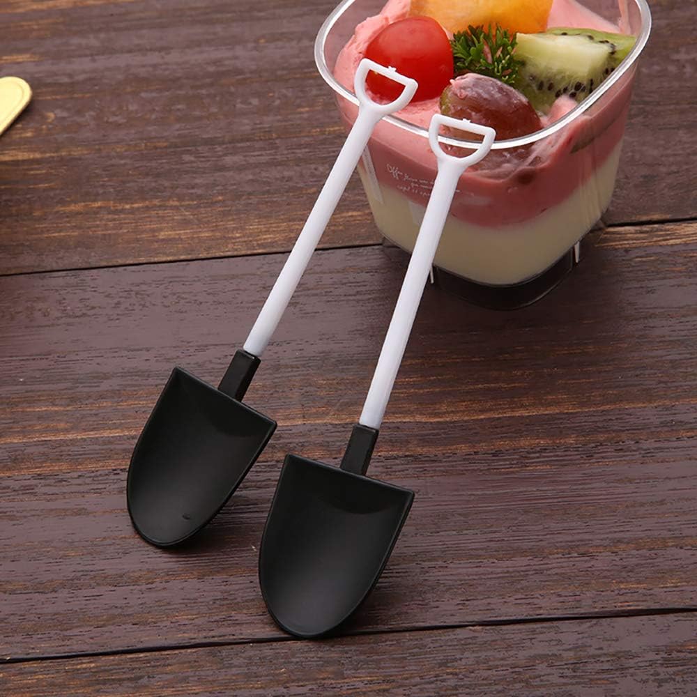 Amazon.com: Yzooiyl Mini Spoons for 100pcs, BPA Free Plastic Disposable Mini Shovel Shape Spoons ...