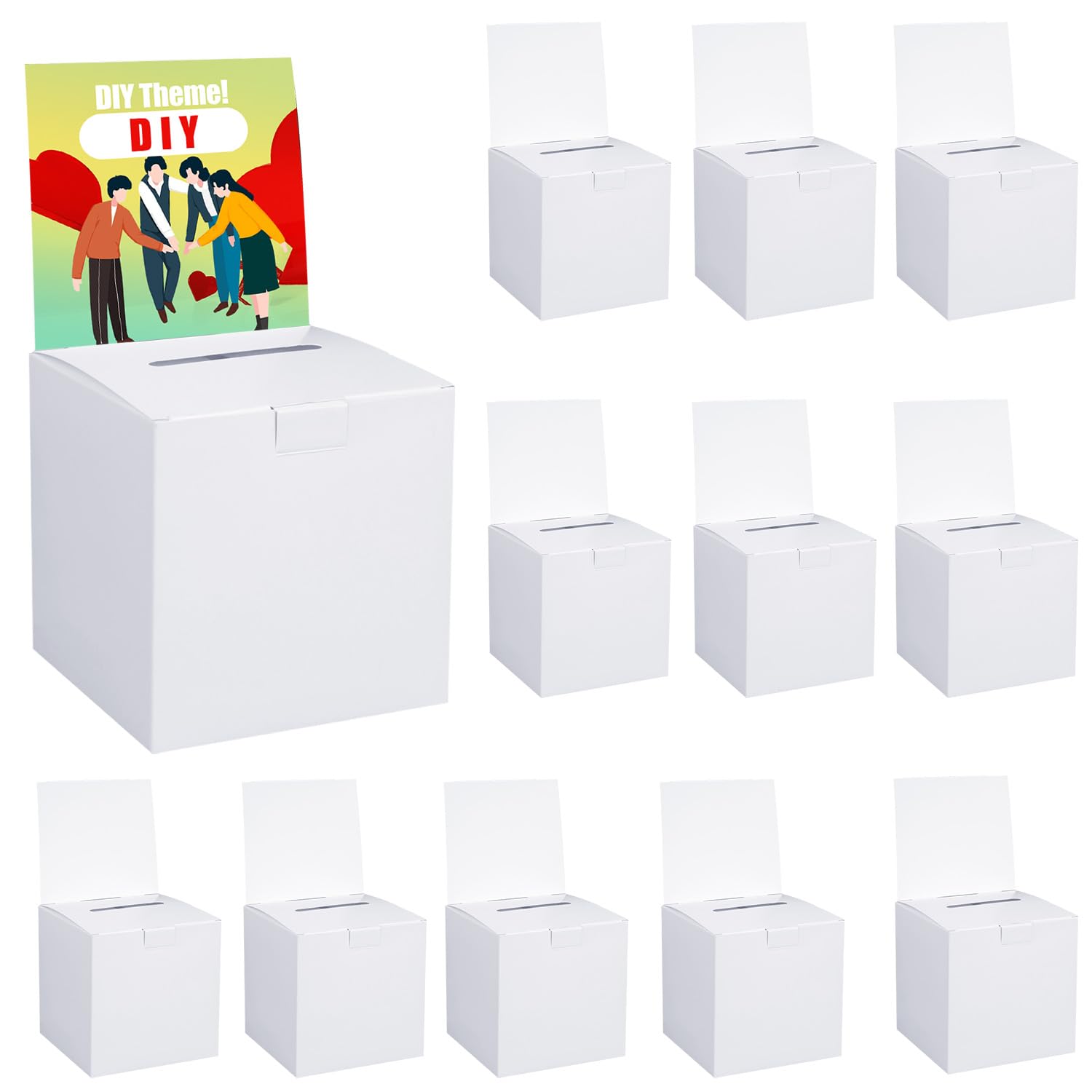 Amazon.com : Uniclife 12 Pack Ballot Box with Slot Suggestion Box ...
