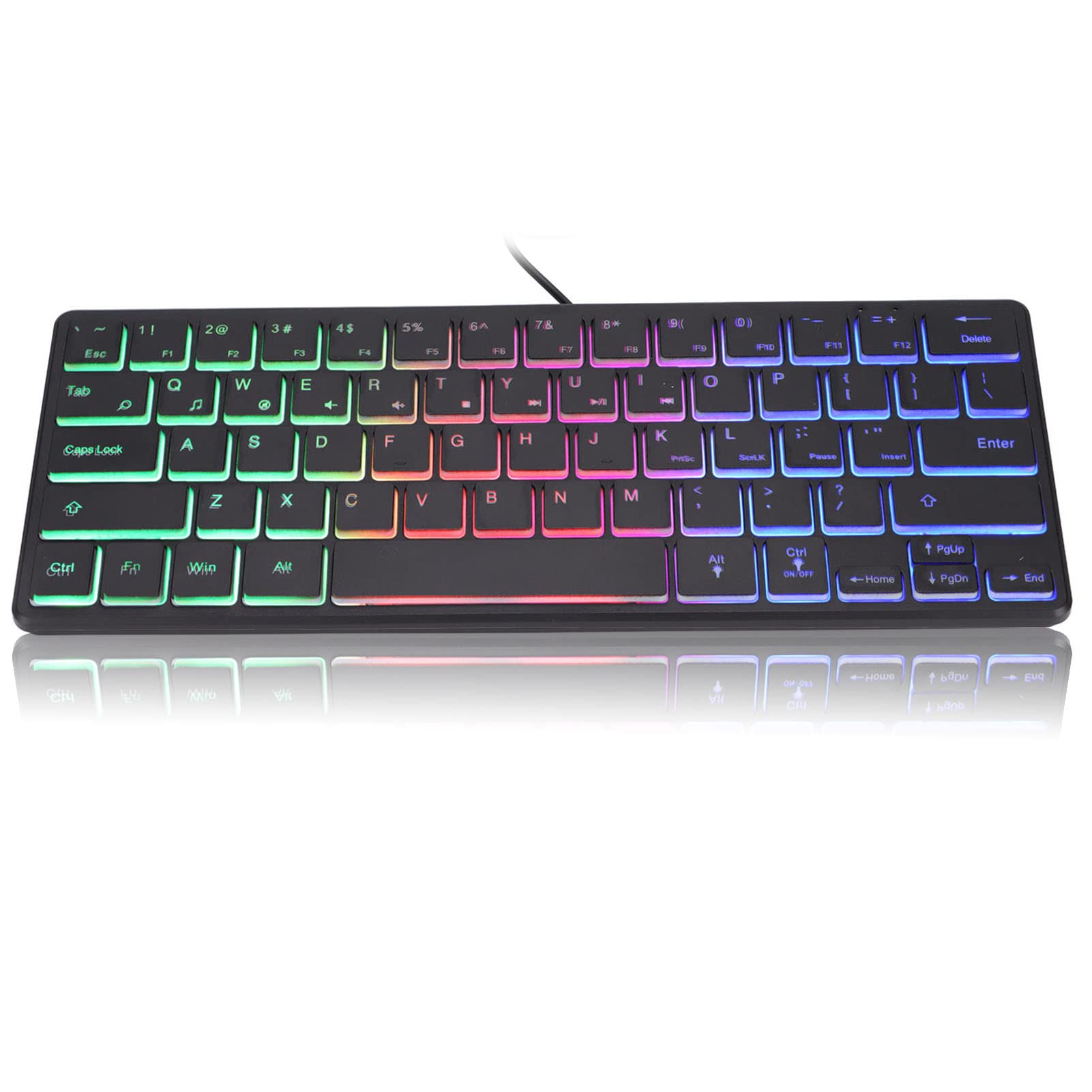 Snapklik.com : Wired Gaming Keyboard, 64 Keys Dual Mode Colorful RGB 3 ...
