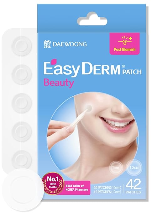 Amazon.com: EasyDerm Beauty Patch(42 Counts) - 100% Hydrocolloid Pimple ...