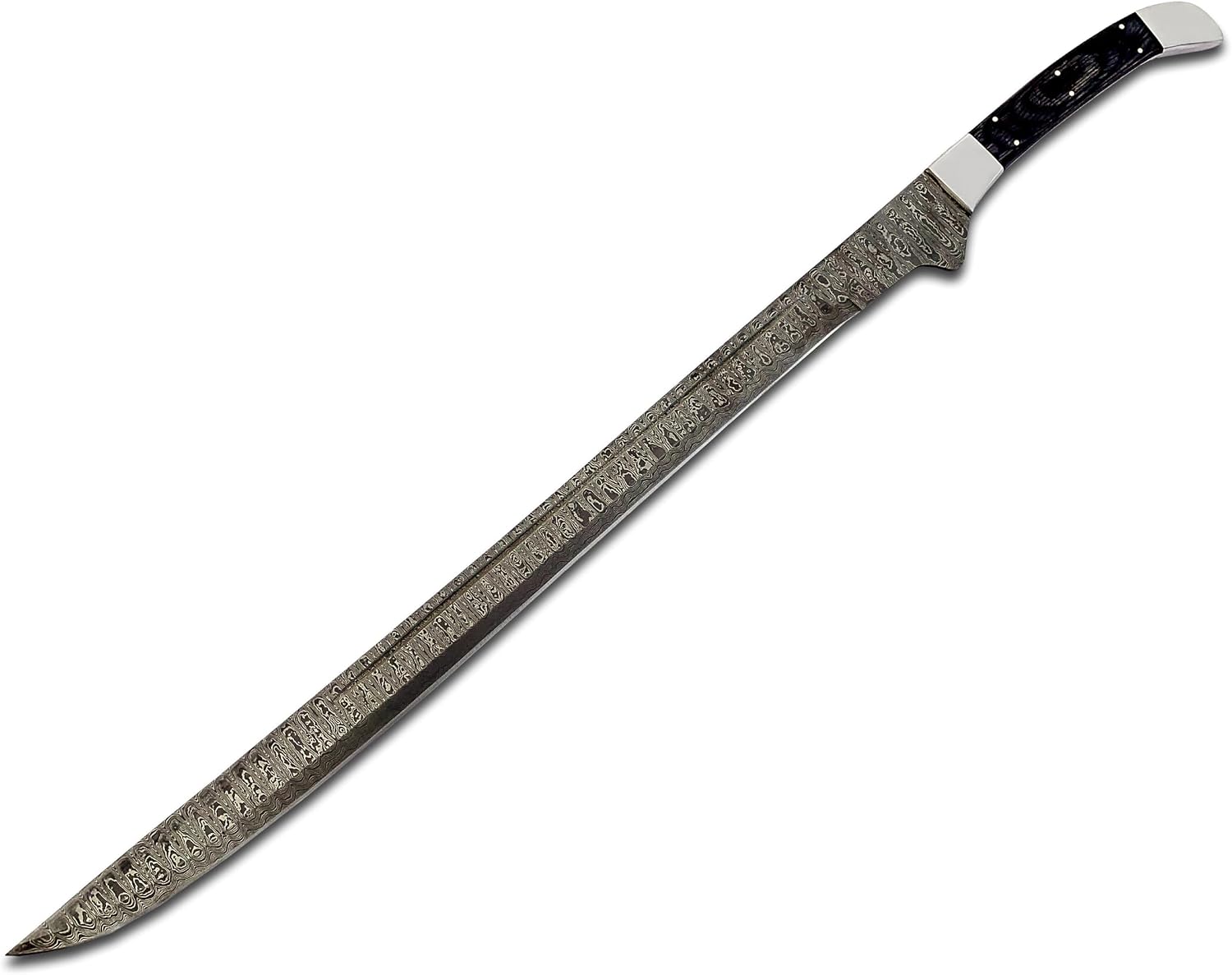 Damascus Steel 30 Inches Spring Sword Knife Handle Laminate Wood Full ...