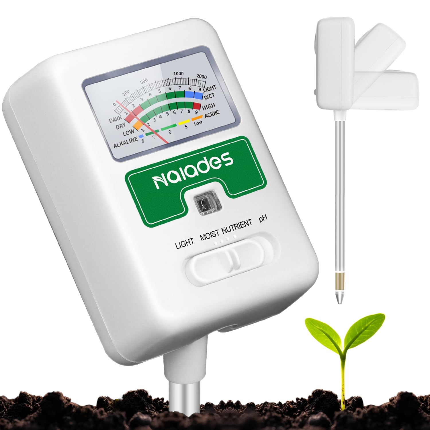 Amazon.com: Soil Moisture Meter for Plants, 4-in-1 Soil pH Tester, Soil ...