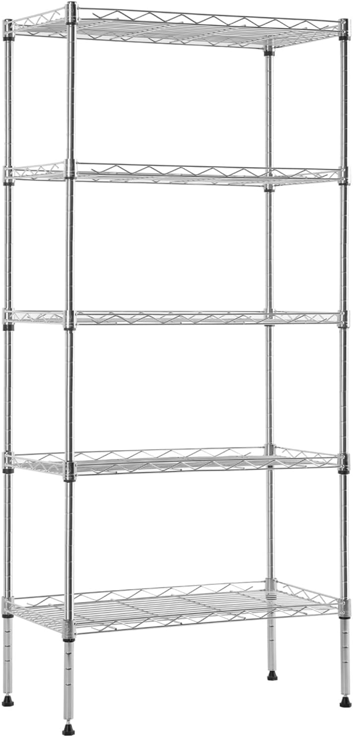 Amazon.com: BestOffice 5-Shelf Storage Shelves, Adjustable Shelving ...