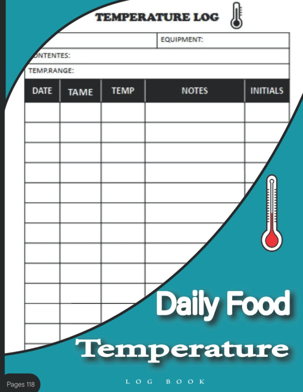 Daily Food Temperature Log Book Food Hygiene Log Sheets Temperature ...
