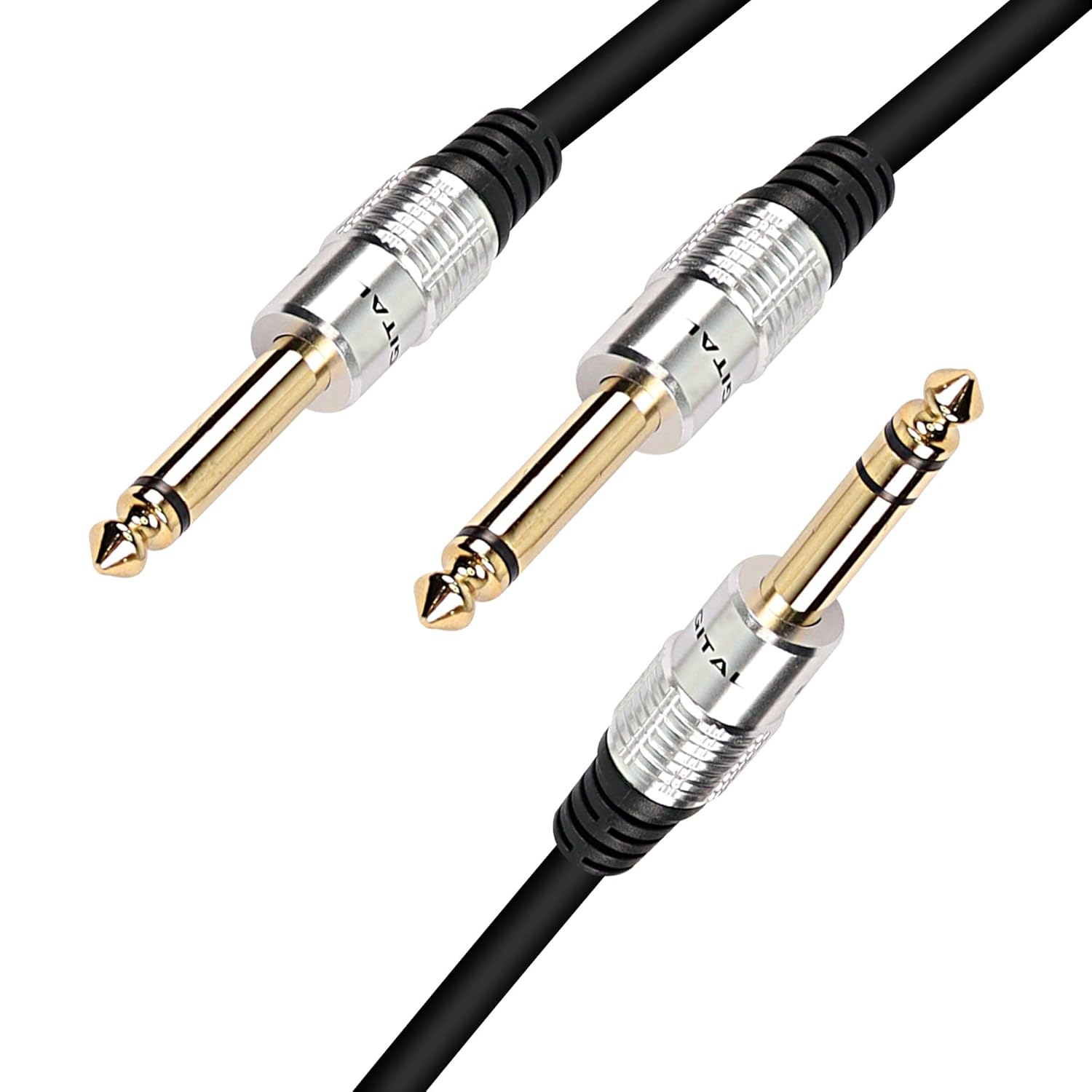 Amazon.com: MEIRIYFA 1/4 inch TRS to Dual 1/4 inch TS Mono Cable,6.35mm ...
