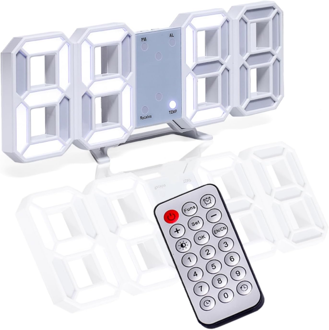 Amazon.com: Lily's Home Minimalist LED Clock with 3 Adjustable ...