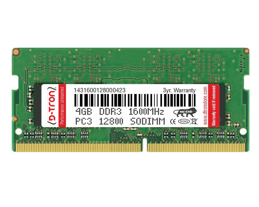 Amazon.in: Buy D-Tron 4GB DDR3 RAM Memory for Laptop/Desktop | Long ...