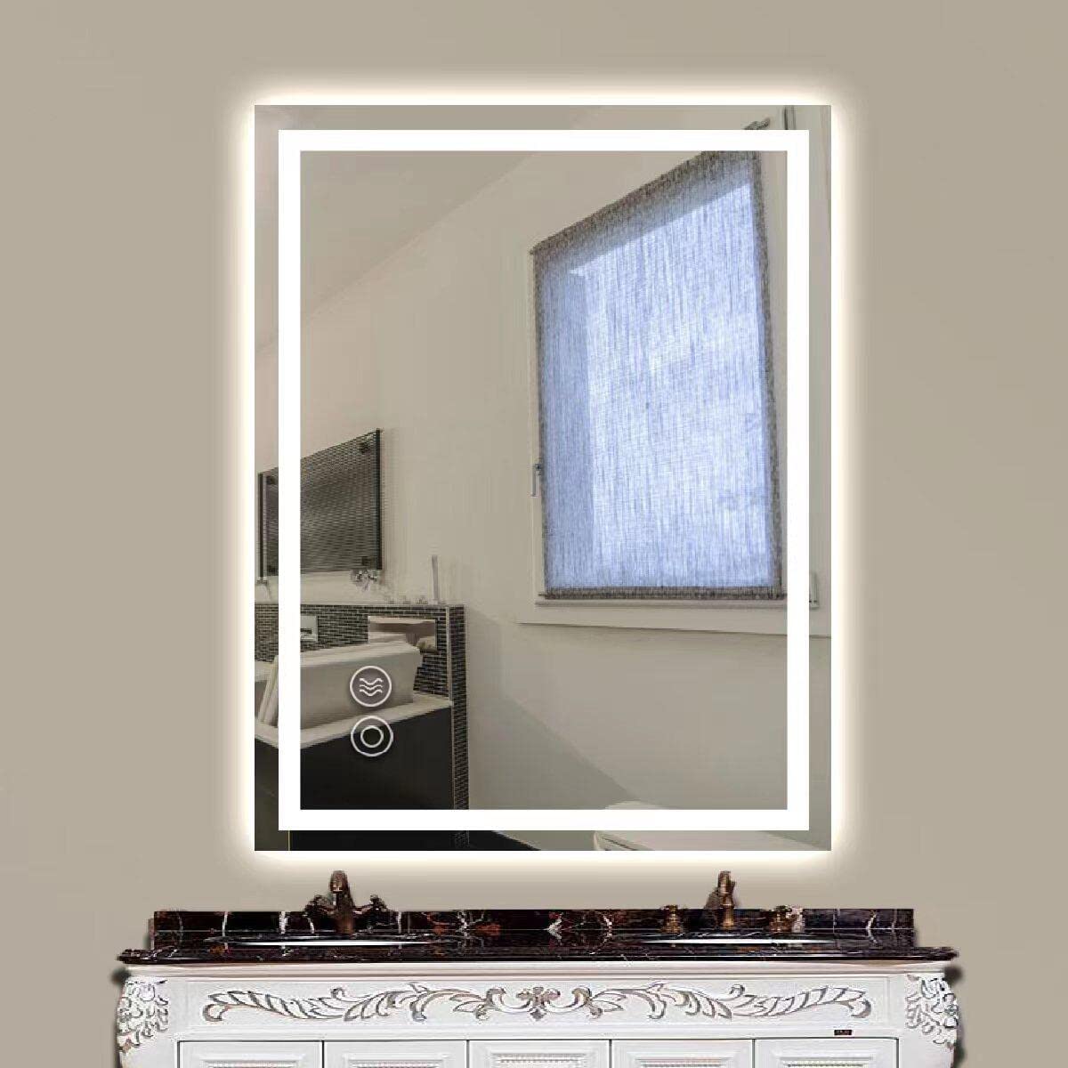 Panana 3 Colour Changing LED Light Illuminated Bathroom Mirror Wall ...