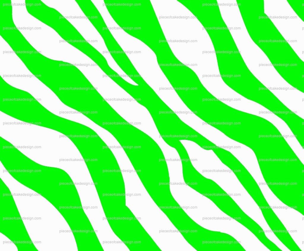 Amazon.com: 1/4 ~ Neon Green Zebra Print Birthday ~ Edible Cake/Cupcake ...