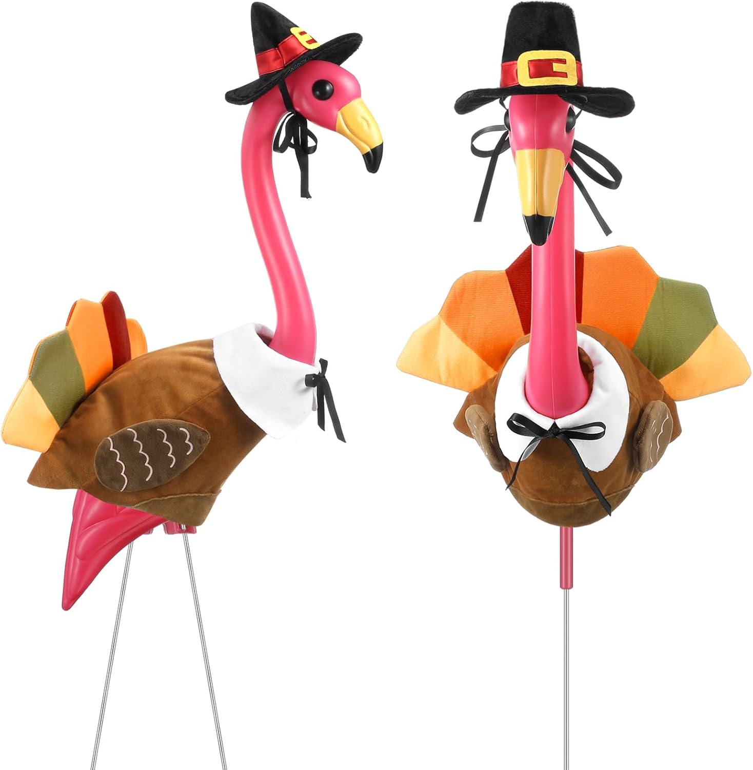 Amazon.com : Bulyoou Thanksgiving Flamingo Outfits Flamingos Yard ...