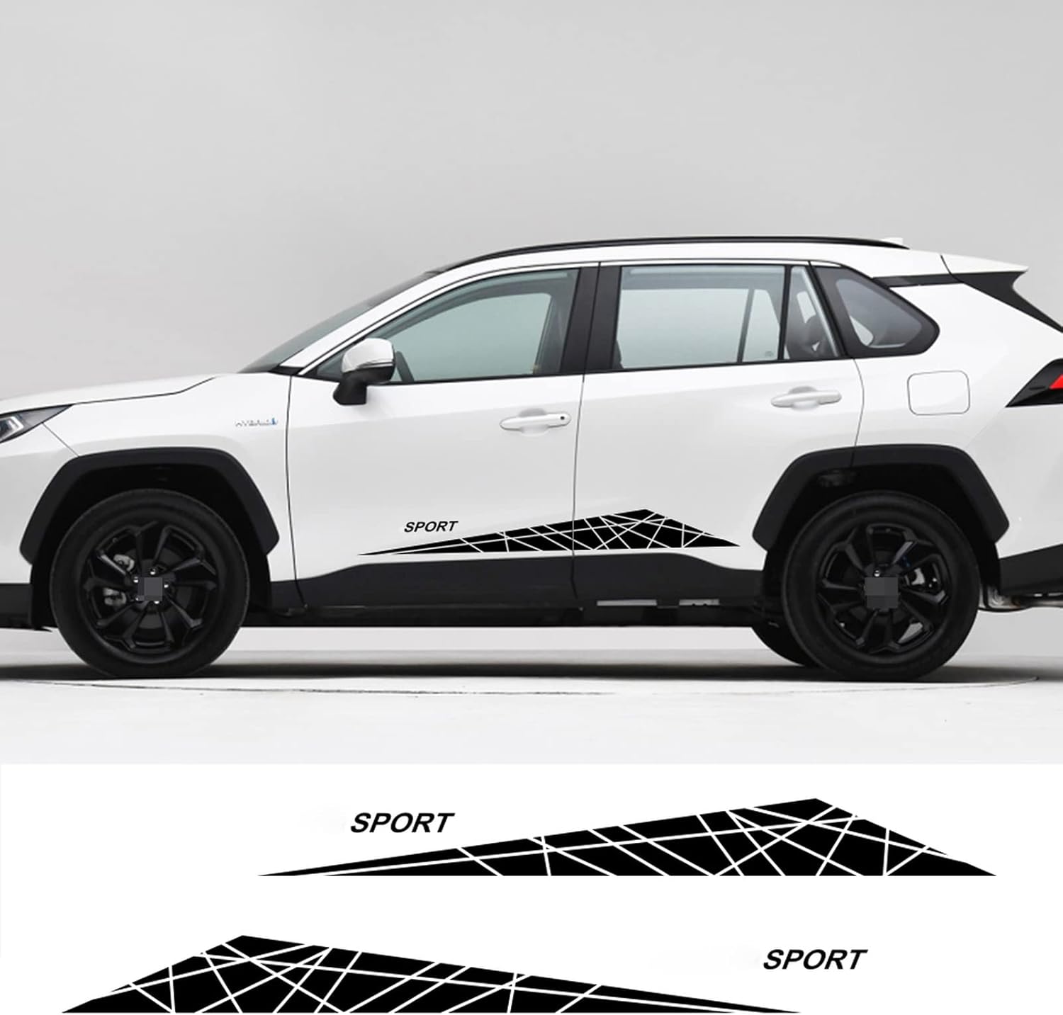 Fit for Toyota RAV4 Car Side Door Stickers Auto Film Decals DIY Styling ...