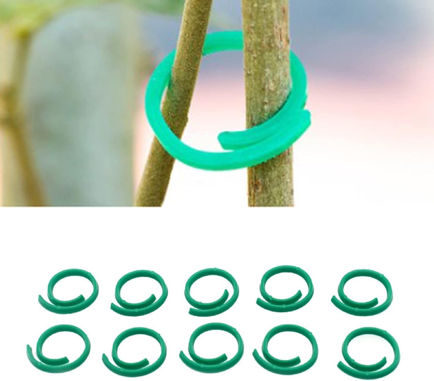 Oniissy 500 Plant Rings - Garden Plant Ties Support Rings Clips Plastic ...