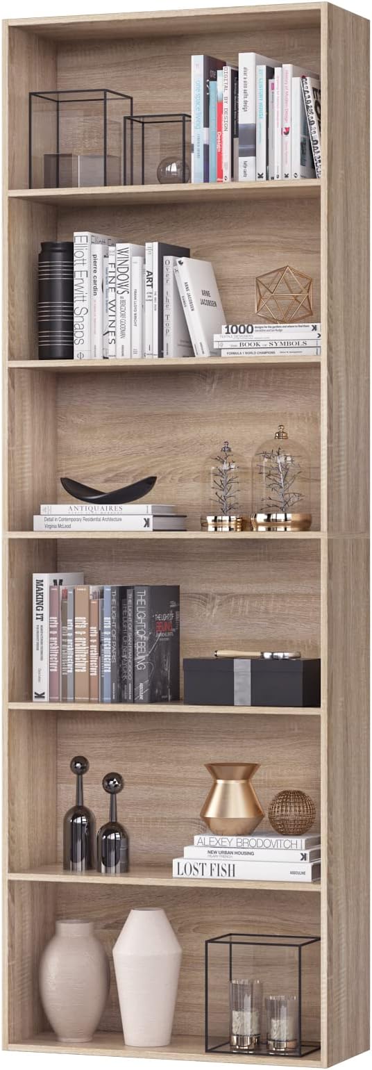 Absolute Deal Tall Narrow Bookcase Storage Unit With Adjustable ...