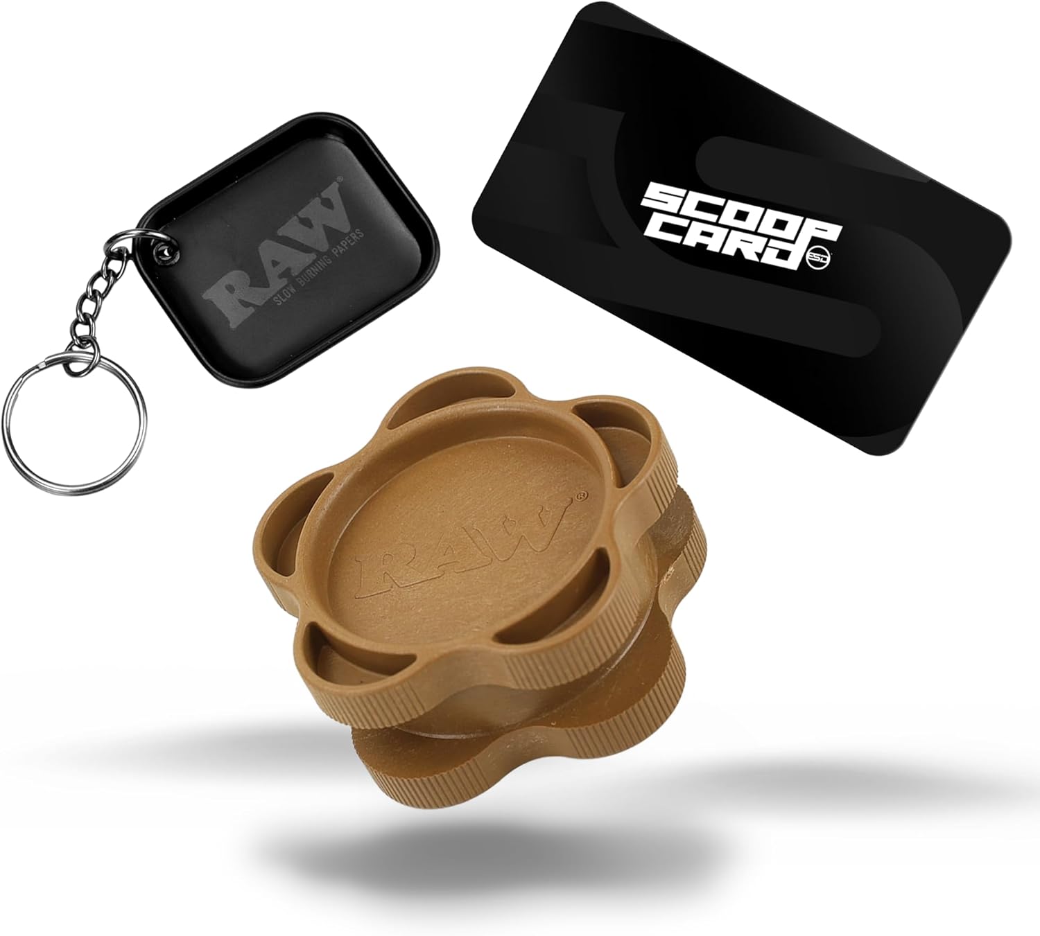 RAW Gripper Grinder - Molino de especias, fino Grind V1 + RAW Tiny Matte Black Murder'd Tray ...