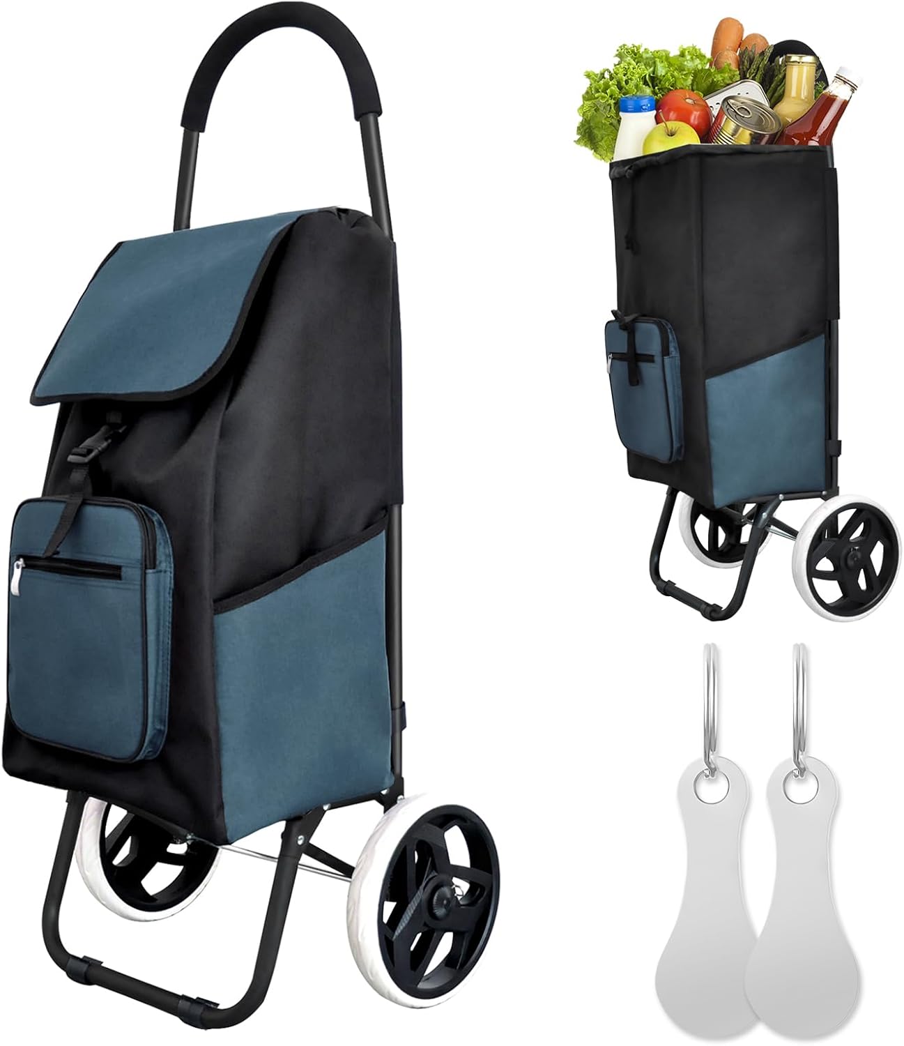 Allyson® Einkaufstrolley klappbar, Einkaufswagen mit 45L Kapazität und ...